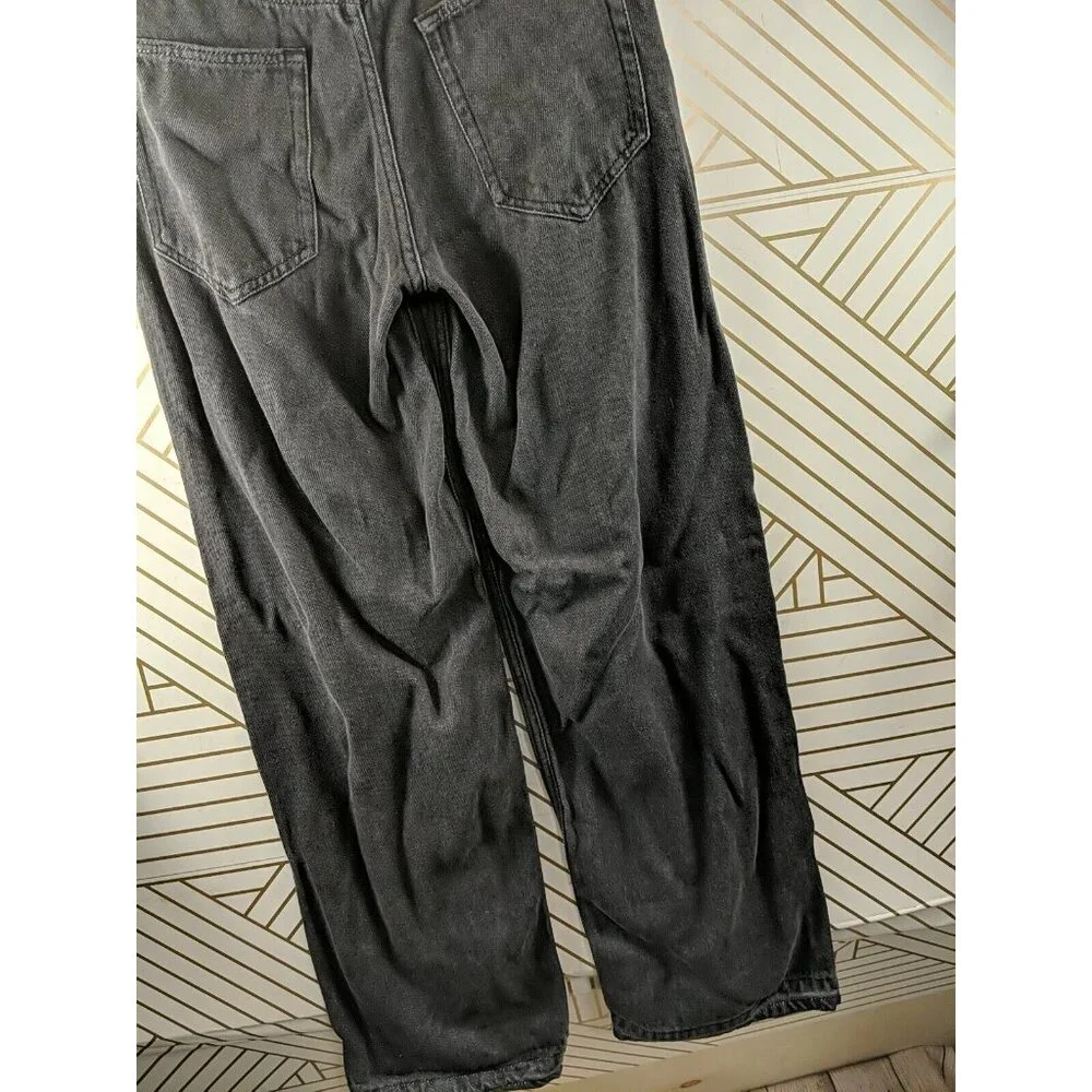 Zara | Jeans | Zara Womens Dark Grey Lyocell Wide Leg Flare Jeans Baggy ...